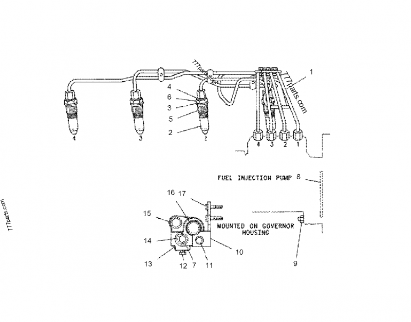 7N-3460 LINES GP-FUEL INJECTION - ENGINE - INDUSTRIAL Caterpillar 3304 ...