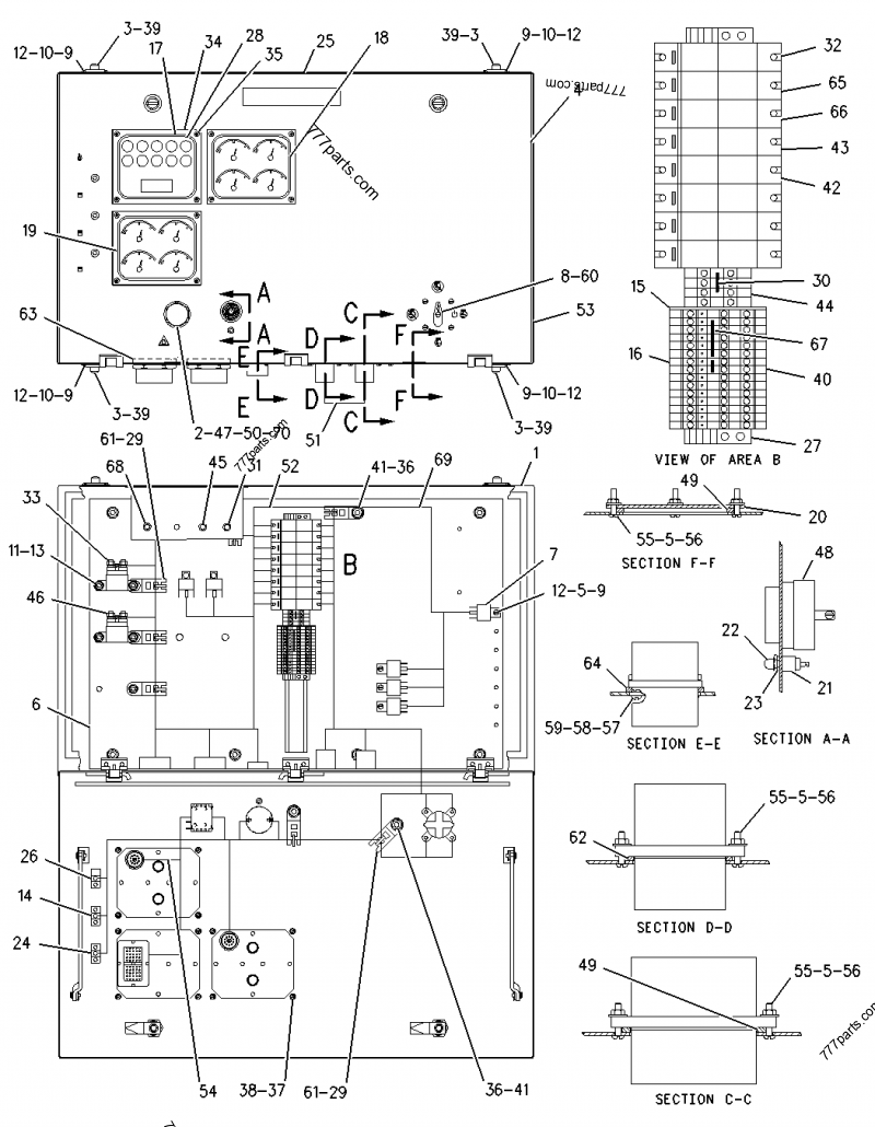 125-7089 BOX GP-INSTRUMENT PANEL - ENGINE - GENERATOR SET Caterpillar ...