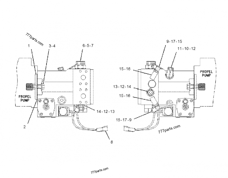 147-6194 PUMP & MTG GP-VIBRATORY - PAVING COMPACTOR Caterpillar CS-583C | 777parts.com
