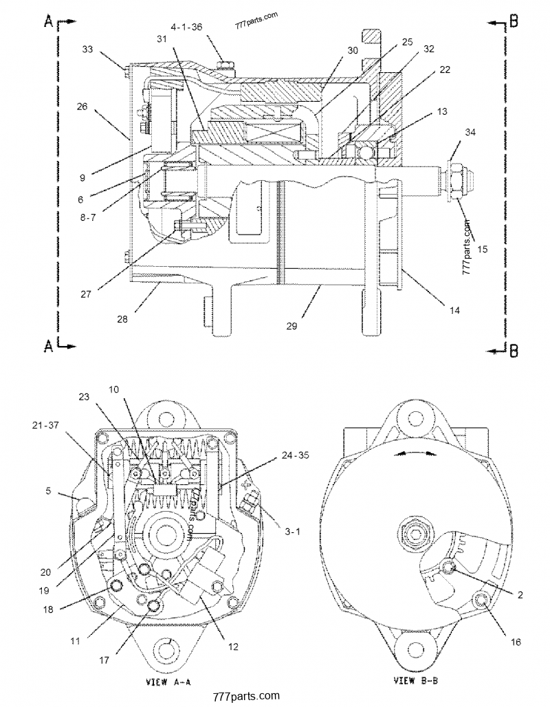 316-7251 ALTERNATOR GP-CHARGING - ENGINE - MACHINE Caterpillar 3408E ...