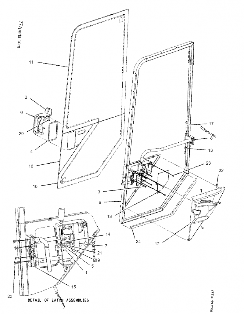 138-0246 DOOR GP-CAB -SLIDING WINDOW, LH - WHEEL-TYPE LOADER ...