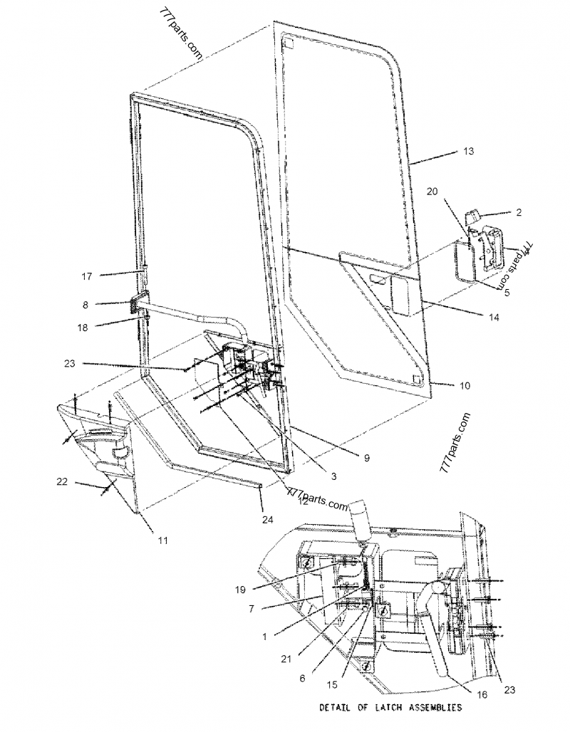 138-0249 DOOR GP-CAB -FIXED WINDOW, RH - WHEEL-TYPE LOADER Caterpillar ...