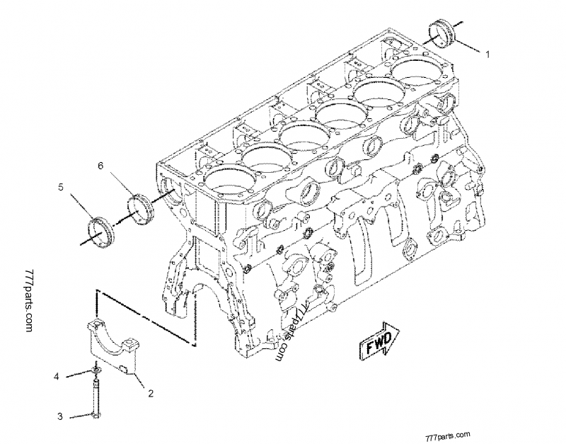 200-2054 CYLINDER BLOCK AS - ENGINE - TRUCK Caterpillar C-12 | 777parts.com