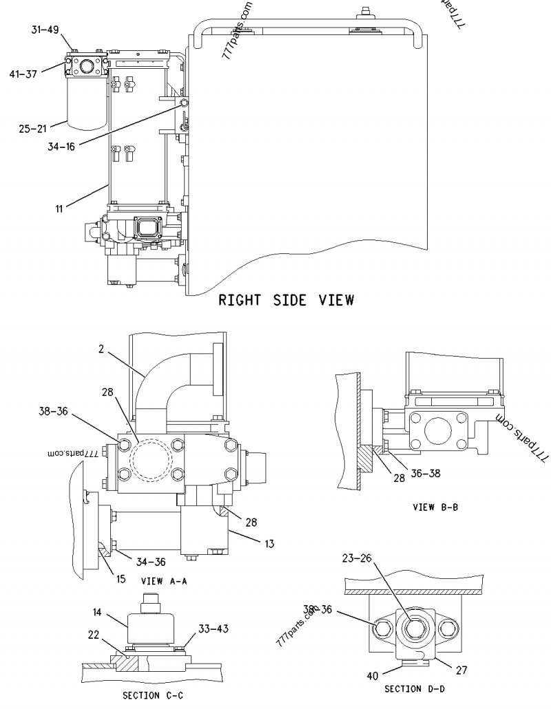 185-0266 ROTATING GP-MOTOR - ENGINE - MACHINE Caterpillar 3456 ...