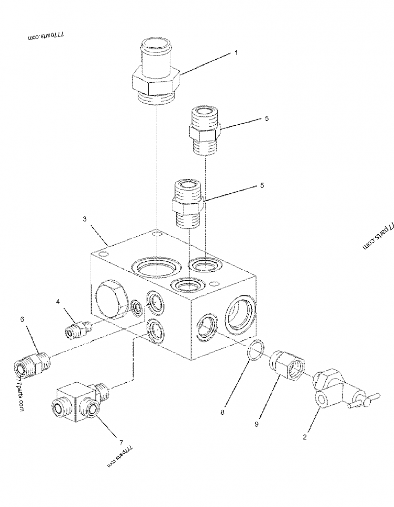 208-1237 MANIFOLD & SOLENOID GP-CONTROL -PARKING BRAKE - SKID STEER ...