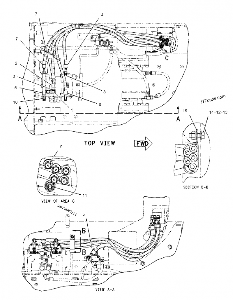 193-8307 LINES GP-PILOT - ENGINE - MACHINE Caterpillar 3034 | 777parts.com