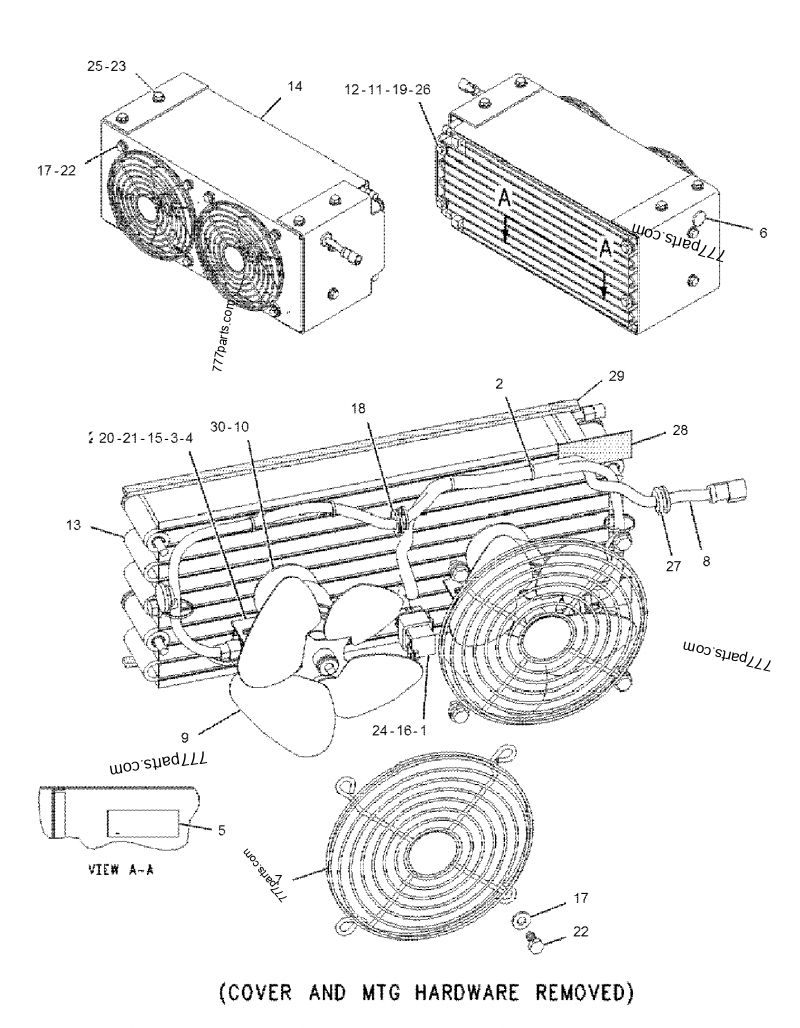 103-9527 CONDENSER GP-REFRIGERANT - TRACK-TYPE TRACTOR Caterpillar D6M ...