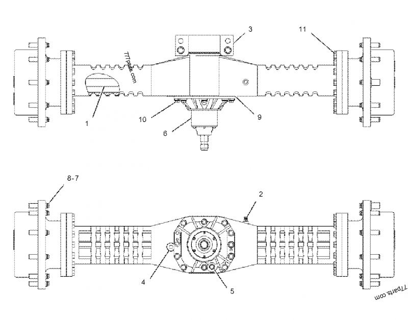 163-4620 AXLE GP-OSCILLATING -REAR, STANDARD DIFFERENTIAL - WHEEL-TYPE ...