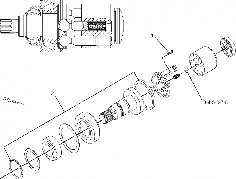 199-1087 ROTATING GP-MOTOR - TRACK-TYPE TRACTOR Caterpillar D3G ...
