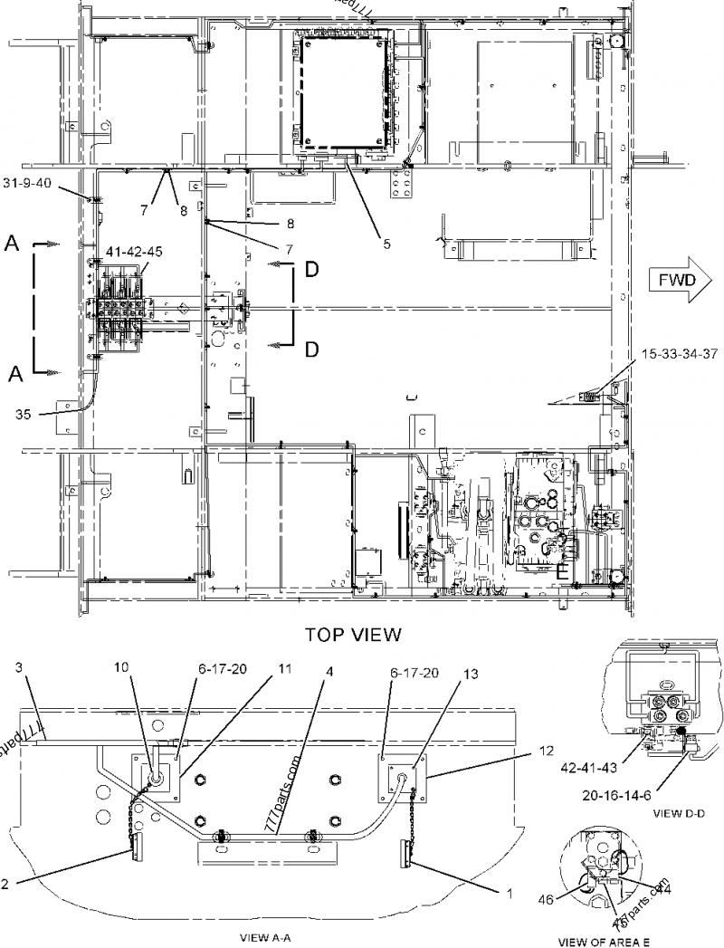 104-6587 WIRING GP-HYDRAULIC CONTROL - ASPHALT PAVER Caterpillar BG-230 ...