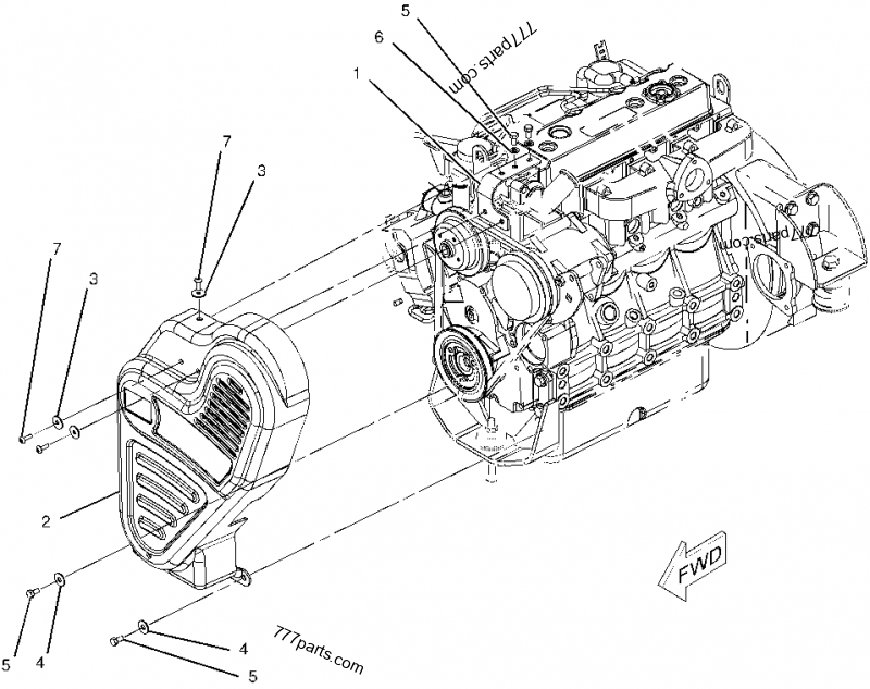 222-5680 GUARD GP-BELT - SKID STEER LOADER Caterpillar 277 | 777parts.com
