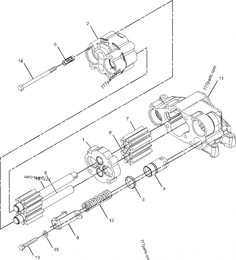 7C-1772 PUMP GP-ENGINE OIL - ENGINE - MACHINE Caterpillar 3412E ...