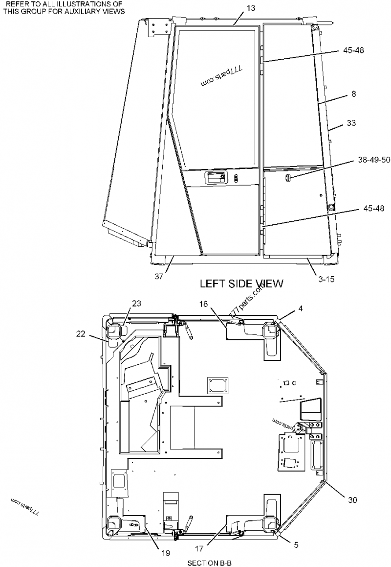 187-3684 ROPS GP-ENCLOSED - EARTHMOVING COMPACTOR Caterpillar 825H ...