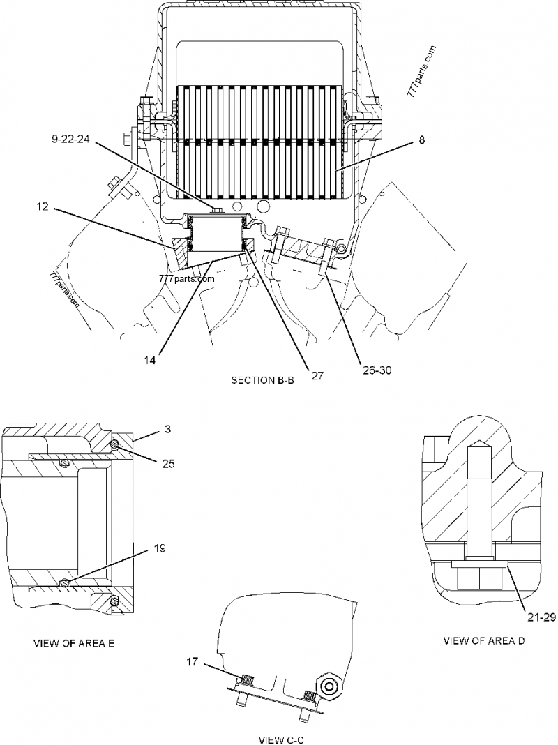 238-8702 AFTERCOOLER GP-RAW WATER - ENGINE - MARINE Caterpillar C32 ...