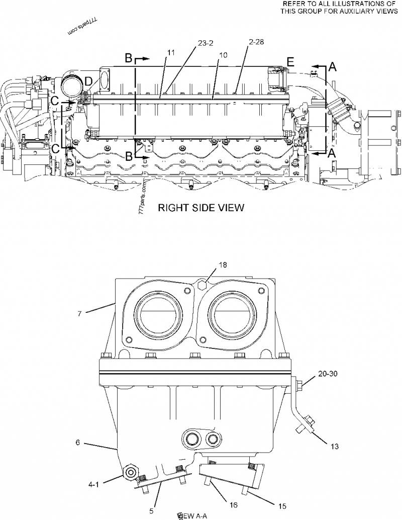 238-8702 AFTERCOOLER GP-RAW WATER - ENGINE - MARINE Caterpillar C32 ...