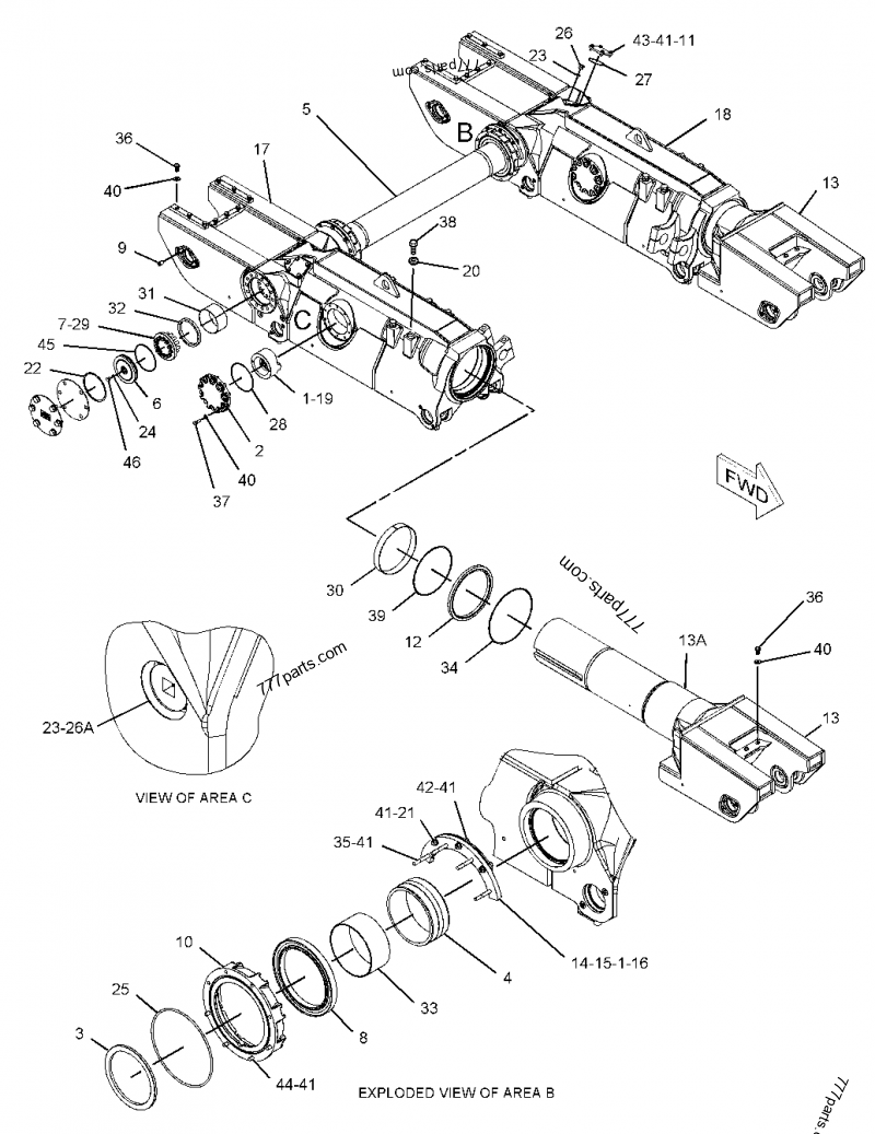 8E-6251 FRAME GP-TELESCOPING RECOIL -RH - TRACK-TYPE TRACTOR ...