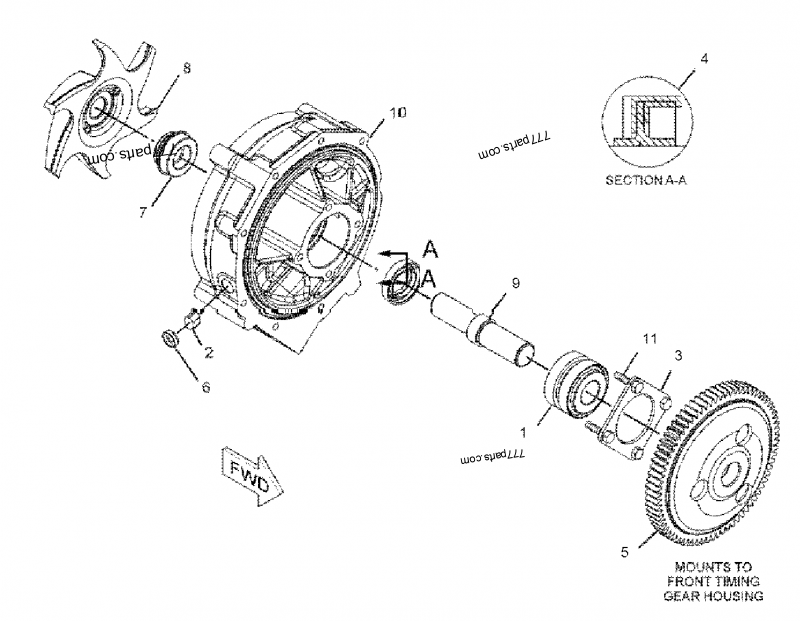 224-3239 PUMP GP-WATER - ENGINE - GENERATOR SET Caterpillar C15 ...