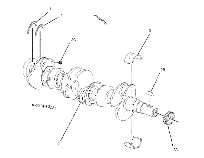 4P-9856 CRANKSHAFT GP - TRACK-TYPE TRACTOR Caterpillar 7SU | 777parts.com