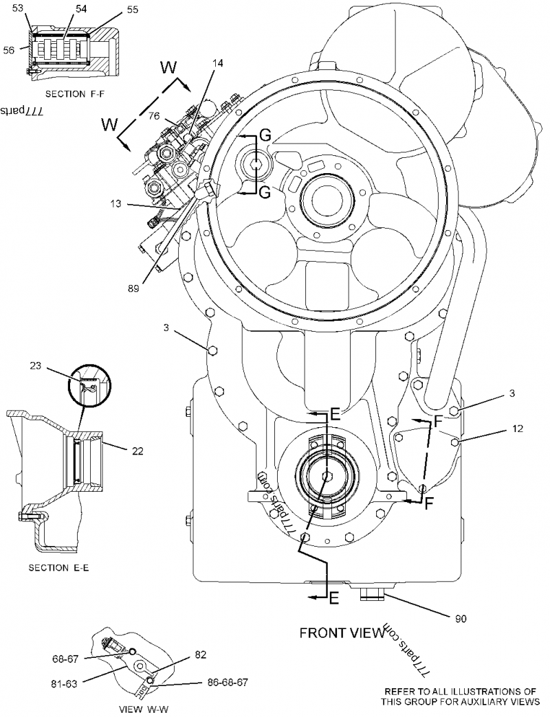 277-8579 CASE & PARTS GP-TRANSMISSION - WHEEL-TYPE SKIDDER Caterpillar ...