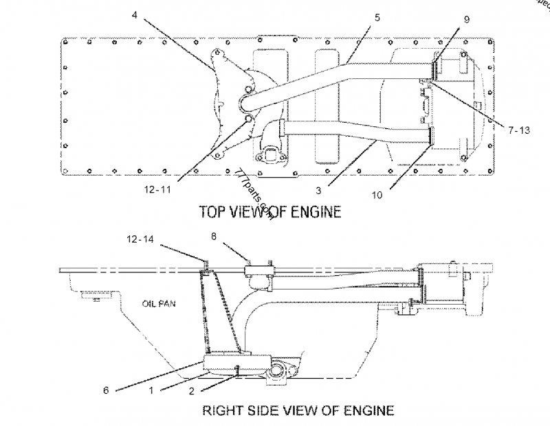 227-3917 LINES GP-ENGINE OIL -OIL PAN - WHEEL TRACTOR-SCRAPER ...
