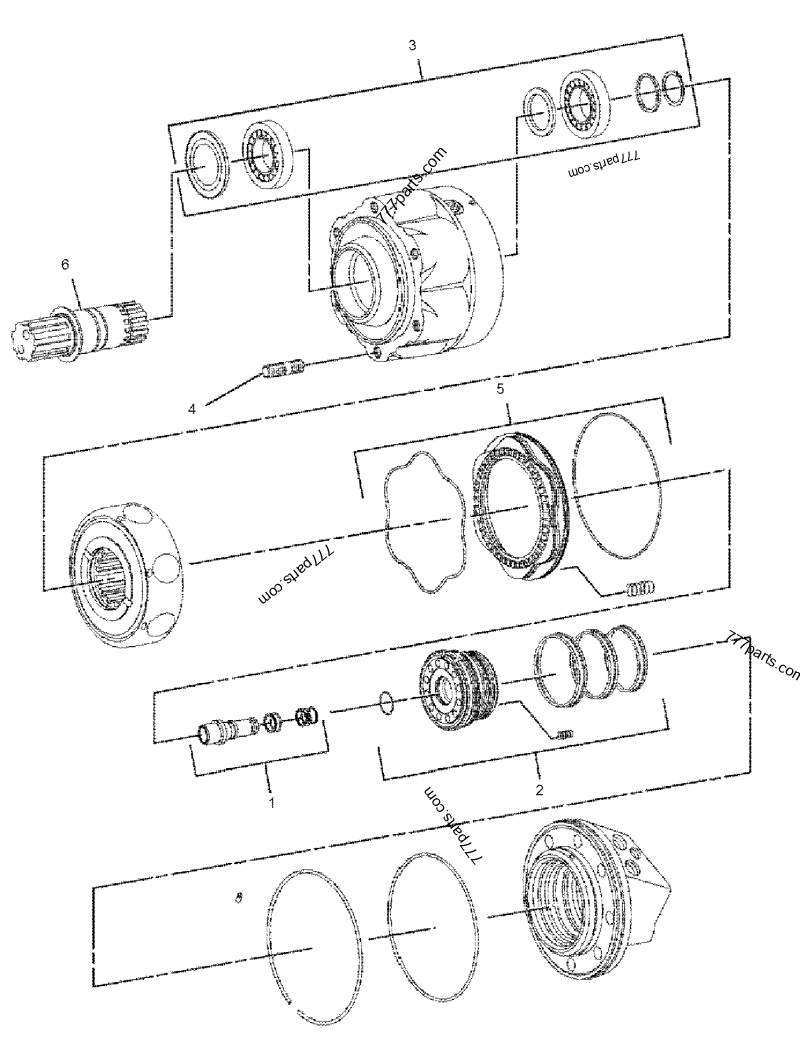 258-3151 MANIFOLD & LINES GP-CONTROL -MOTOR, 2-SPEED - SKID STEER ...