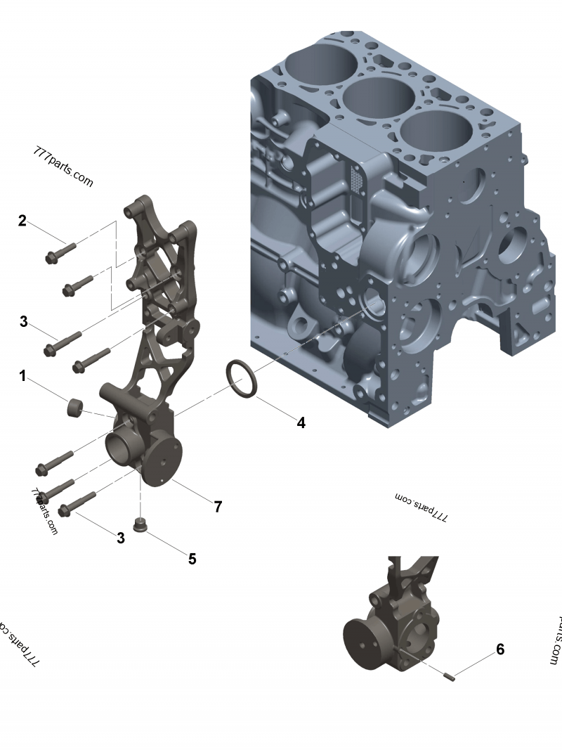 Water Inlet Connection - Engines Cummins ISB/ISD4.5 CM2150 SN ...