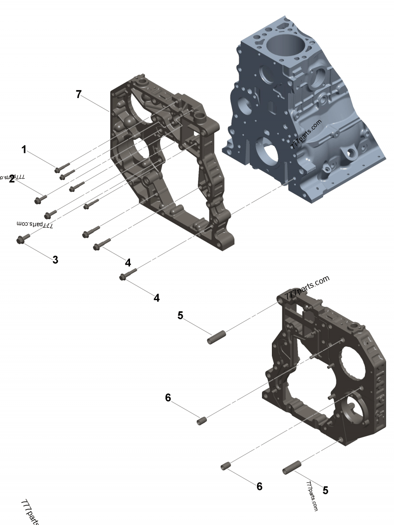 Rear Gear Housing - Engines Cummins ISB/ISD4.5 CM2150 B119 (D323018BB42 ...