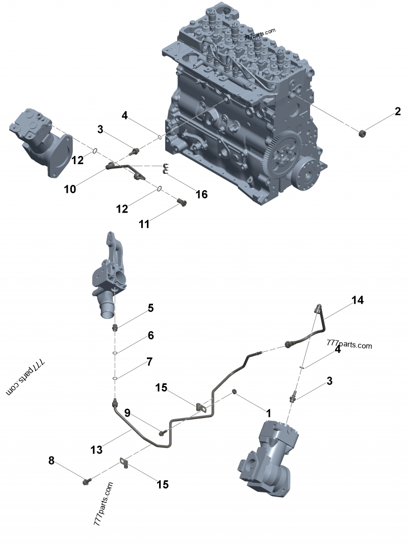 Compressor Coolant Arrangement - Engines Cummins ISB/ISD4.5 CM2150 B119 ...