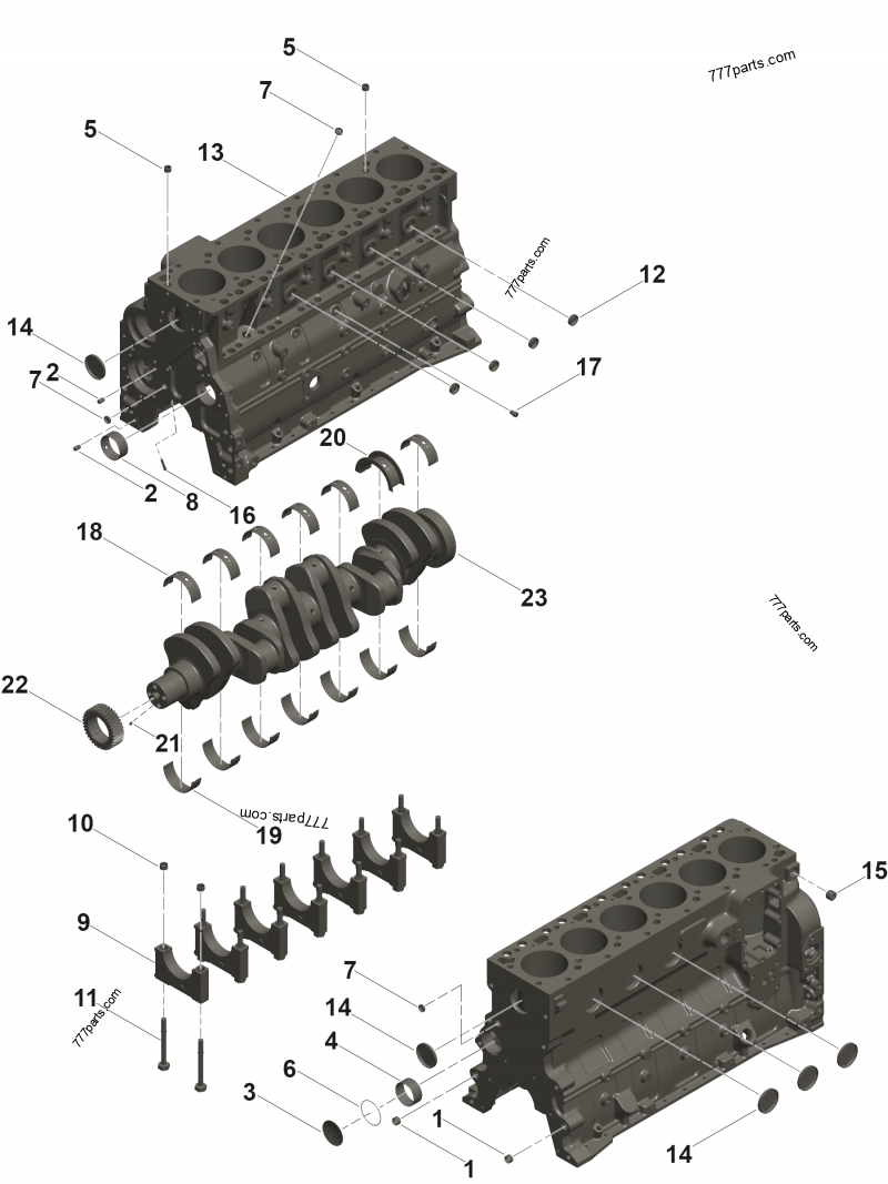 Cylinder Block - Engines Cummins 6B5.9 (D402085CC01) | 777parts.com