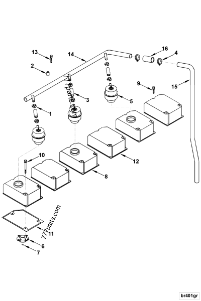 Breather Location - Engines Cummins K19 (D193088GN11) | 777parts.com