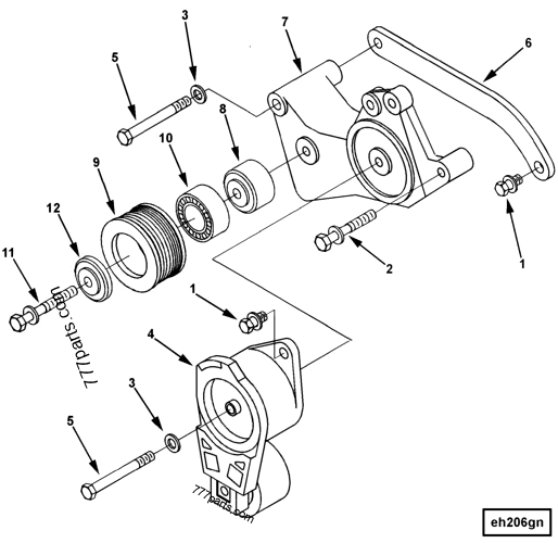 Alternator Mounting - Engines Cummins ISM CM570/870 (D353019BB03 ...