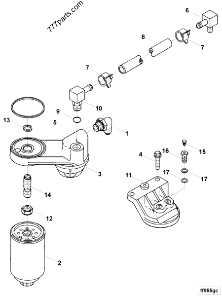 Fuel Filter - Engines Cummins 6B5.9 (D403029BB03) | 777parts.com