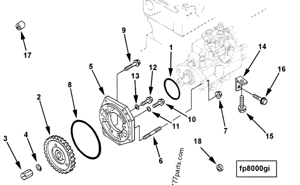 Fuel Pump Mounting - Engines Cummins B3.3 (D782001CC72) | 777parts.com