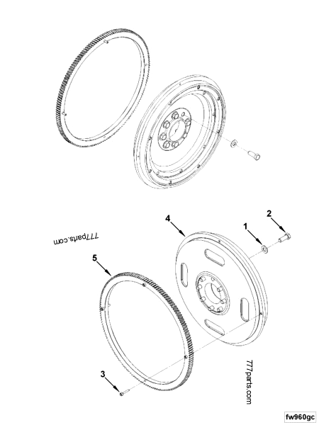 Flywheel - Engines Cummins 6B5.9 (D403018FX02) | 777parts.com