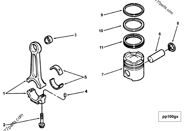 Connecting Rod And Piston (Plant Upfit 1) - Engines Cummins NH/NT 855 ...