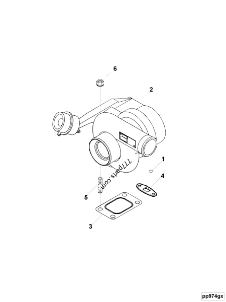 Turbocharger - Engines Cummins 6B5.9 (D403042CC04) | 777parts.com