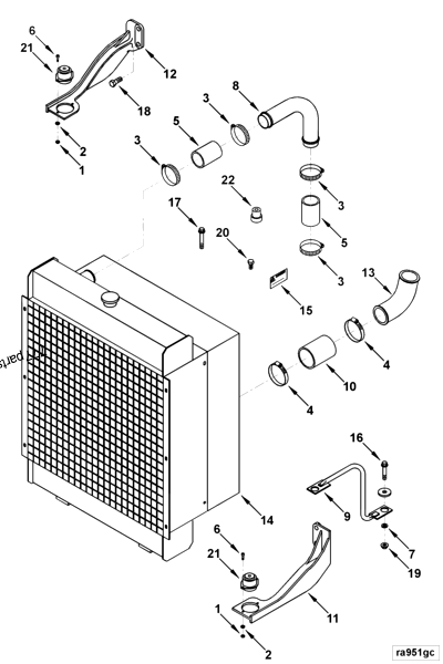 Radiator - Engines Cummins 4B3.9 (D382057GD01) | 777parts.com