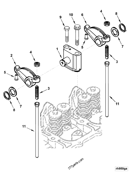 Rocker Levers - Engines Cummins 6B5.9 (D402035CA02) | 777parts.com