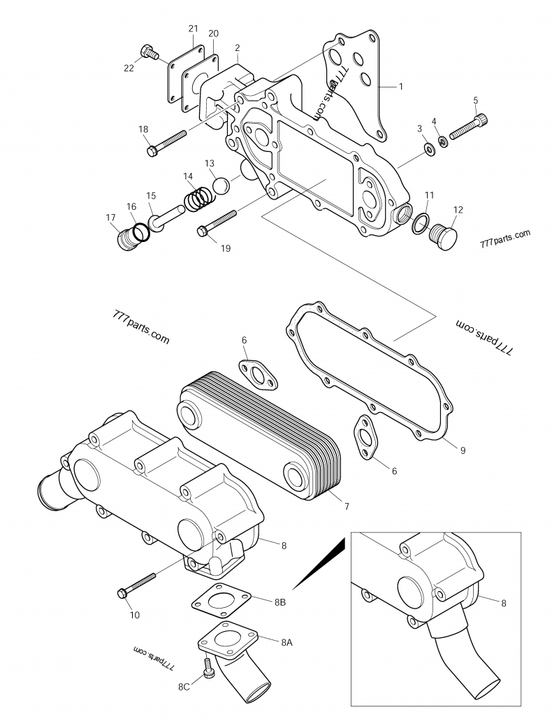 OIL COOLER - CRAWLER EXCAVATOR Doosan SOLAR 290LC-V | 777parts.com