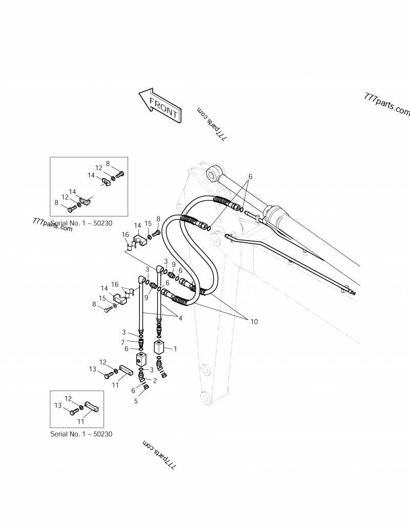 ARM PIPING-ARM3.1m(ONE & TWO WAY) - CRAWLER EXCAVATOR Doosan SOLAR ...