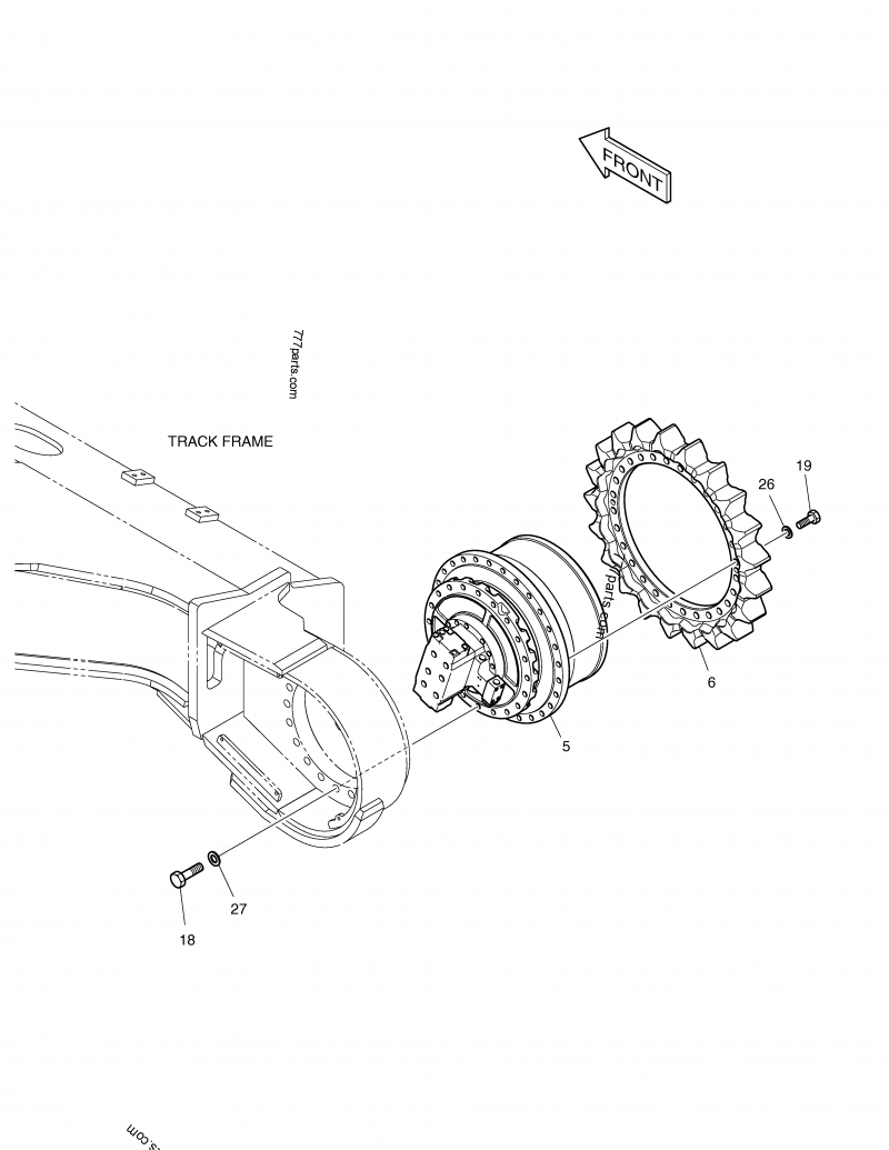 TRAVEL DEVICE - CRAWLER EXCAVATOR Doosan DX420LC | 777parts.com