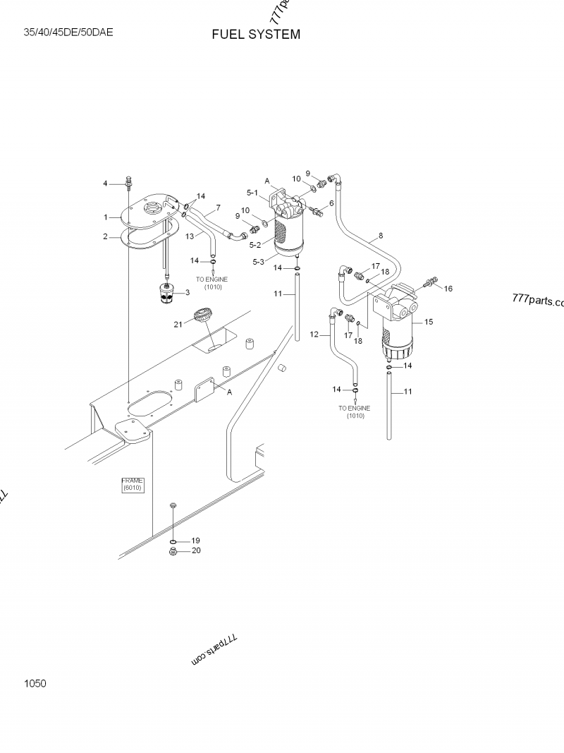 FUEL SYSTEM - Вилочный погрузчик Hyundai 50D-7AE (35/40/45D-7E,50D-7AE ...