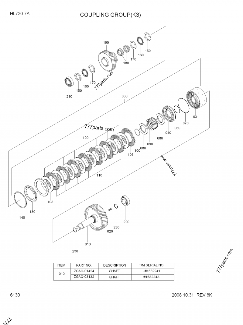 COUPLING GROUP(K3) - WHEEL LOADER Hyundai HL730-7A (HL730-7A ...