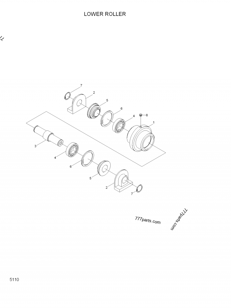 LOWER ROLLER - CRAWLER EXCAVATOR Hyundai R35Z-7 (R35Z-7) | 777parts.com