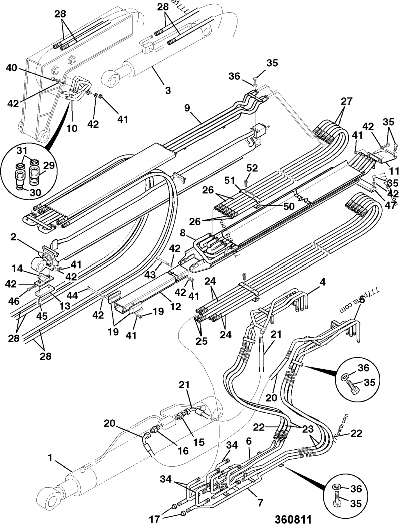 CIRCUIT, BOOM - CONSTRUCTION JCB 540-170 (LOADALL, 9802/7940, M780925 ...