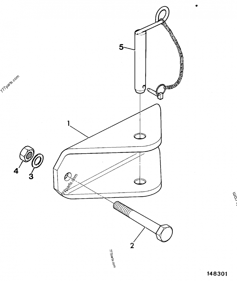 TOW HITCH - CONSTRUCTION JCB 540-170 (LOADALL, 9802/7940, M780925 ...