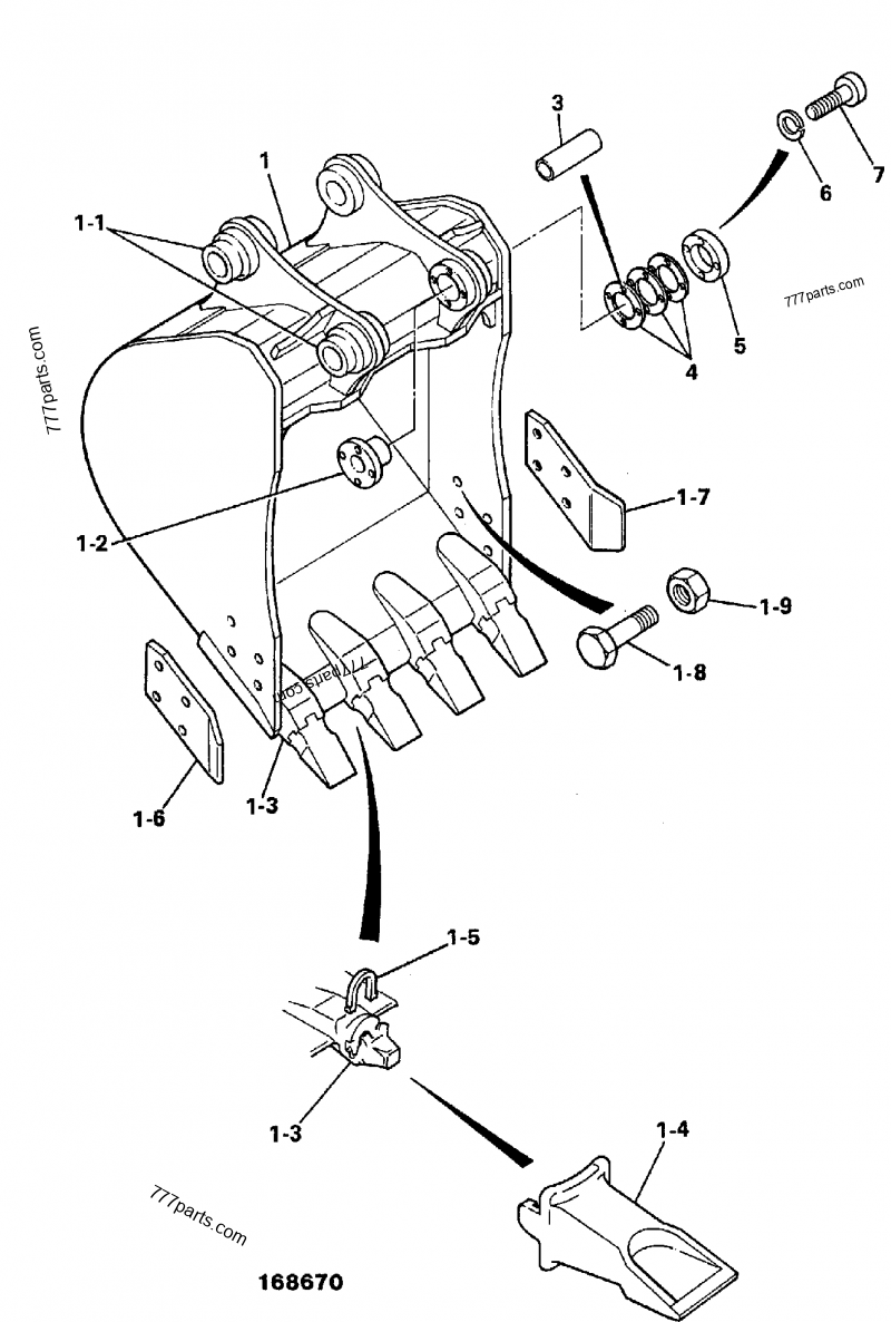BUCKET, 1140/1200 WIDE, 0.65M CUBIC METRES - CONSTRUCTION JCB JS130 ...
