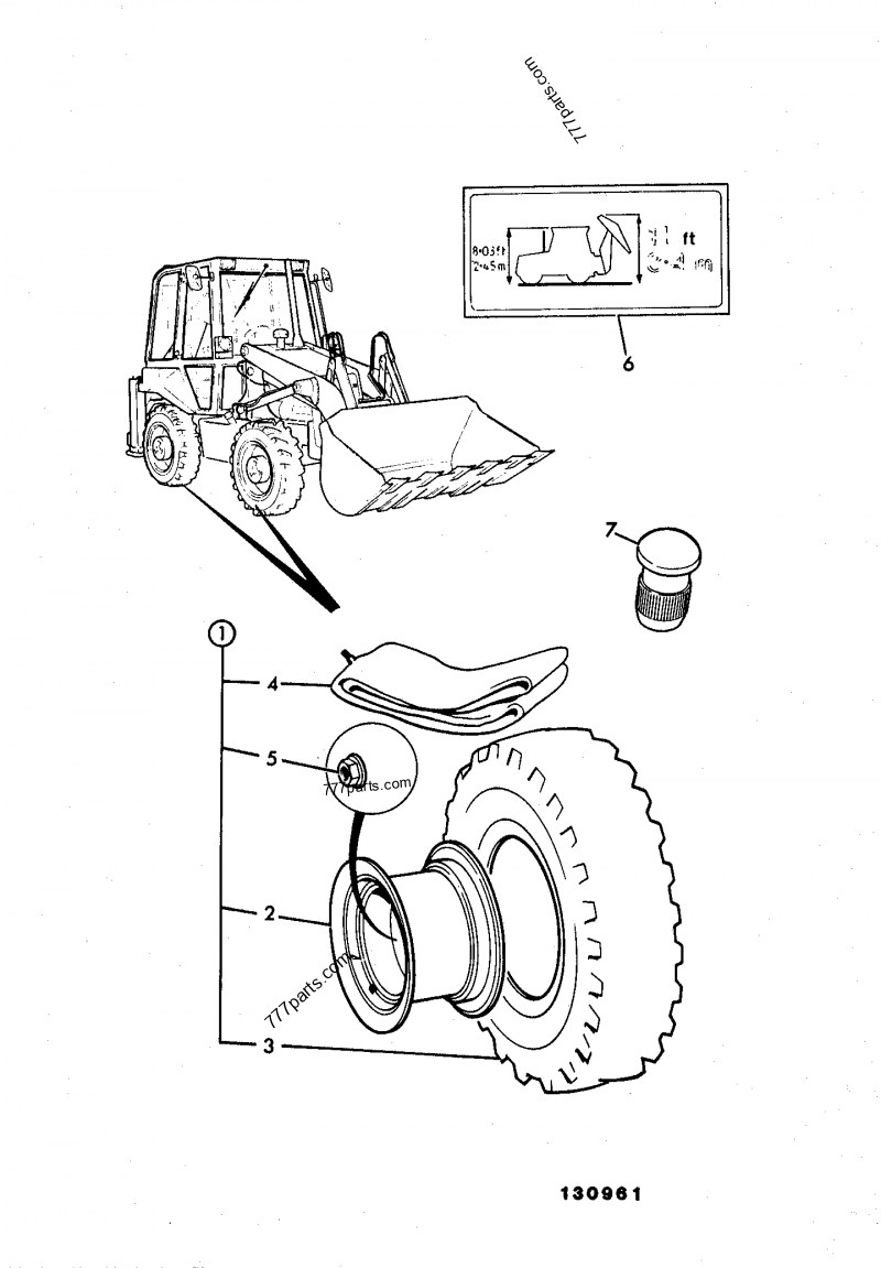 WHEELS & TYRES - CONSTRUCTION JCB 212SU LE (COMPACT BACKHOE LOADER ...