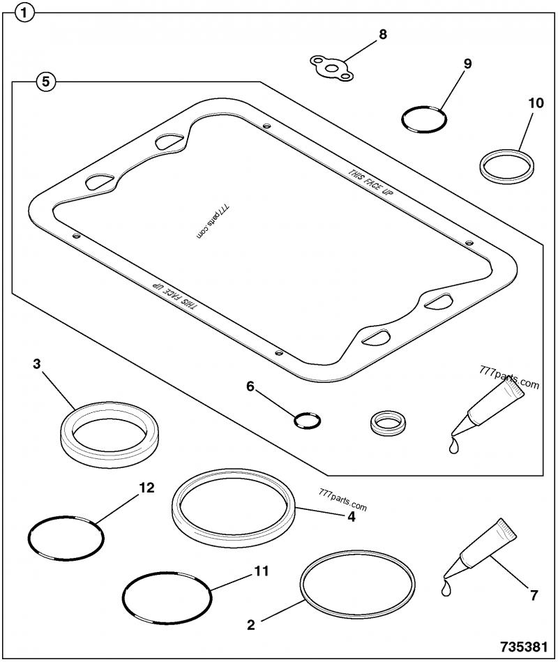GASKET SET, BOTTOM OVERHAUL - CONSTRUCTION JCB 320/40068 (JCB444 4 ...