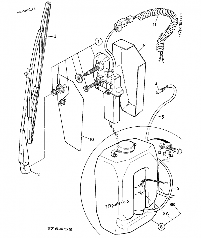 WASH/WIPE, REAR SCREEN - CONSTRUCTION JCB 212SU LE (COMPACT BACKHOE ...
